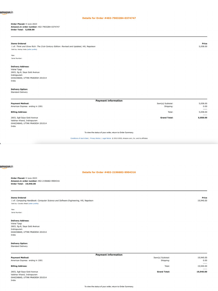 Book Vishal Bill | PDF