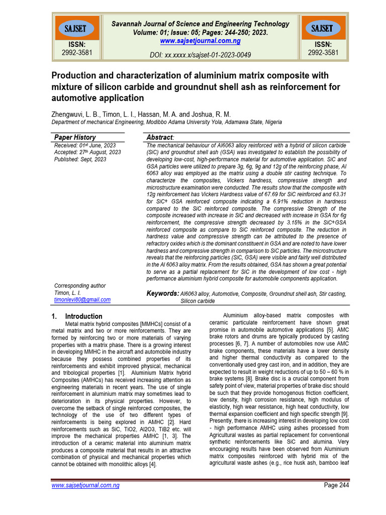 1.+SAJSET-01-2023-0049 | PDF | Composite Material | Building Engineering