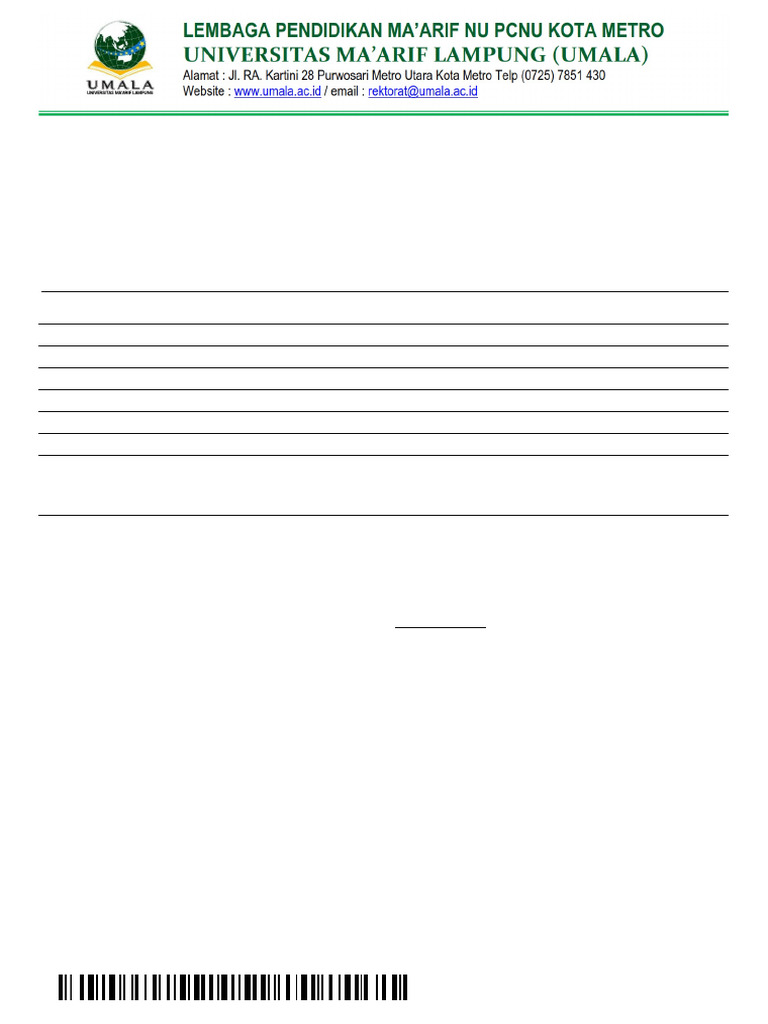 Contoh Transkip Nilsi | PDF