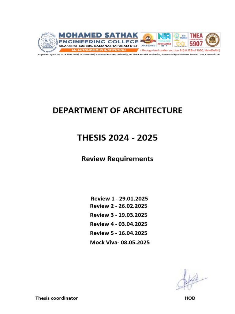 Thesis - Review Dates & Requirements | PDF | Design | Knowledge