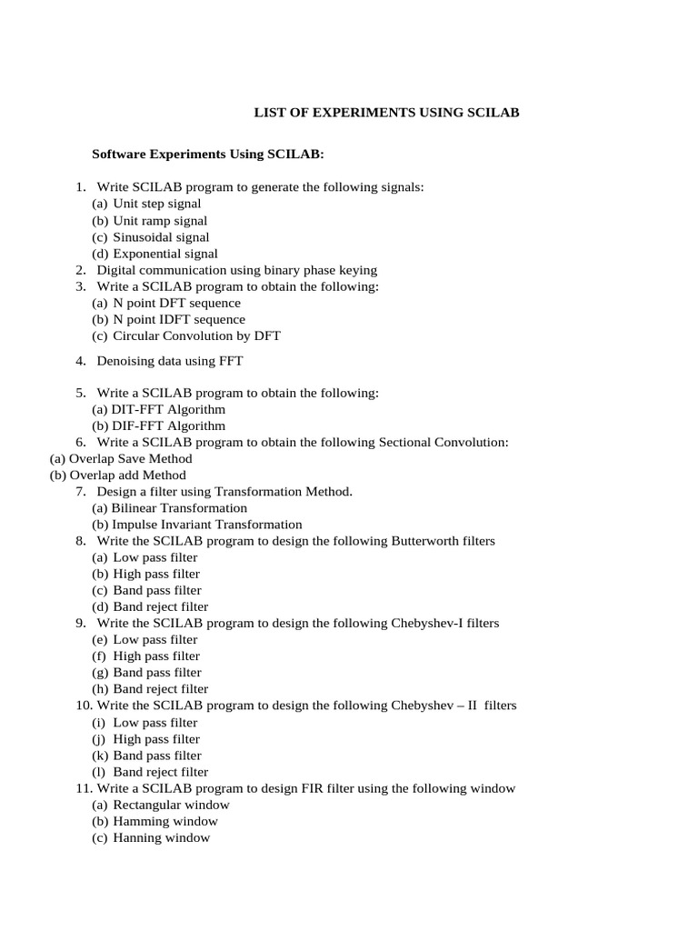 July 23 Dsp Scilab New Pdf Filter Signal Processing Discrete Fourier Transform 