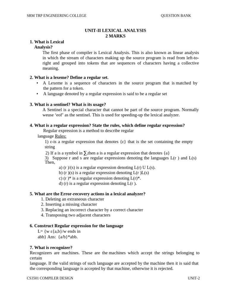 UNIT II | PDF | Formalism (Deductive) | Computer Programming