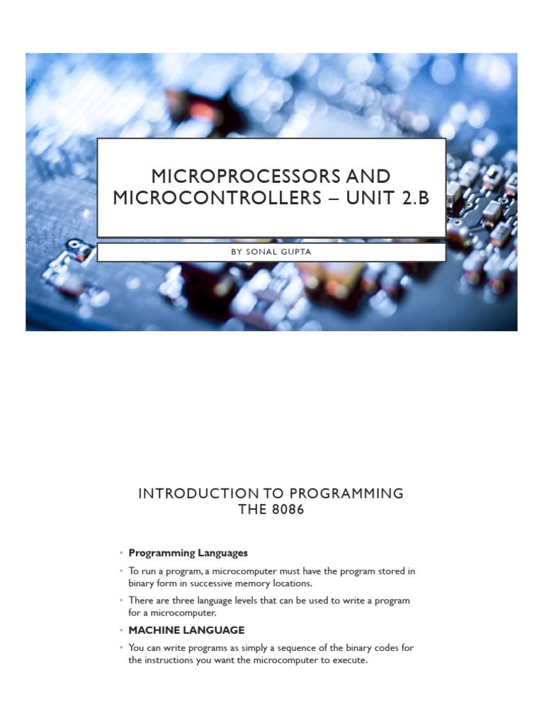 MPMC Module 2.1 | PDF | Assembly Language | Computer Program