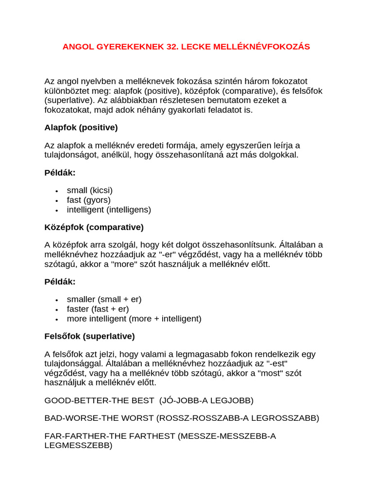 Angol Gyerekeknek 32 01.22. | PDF