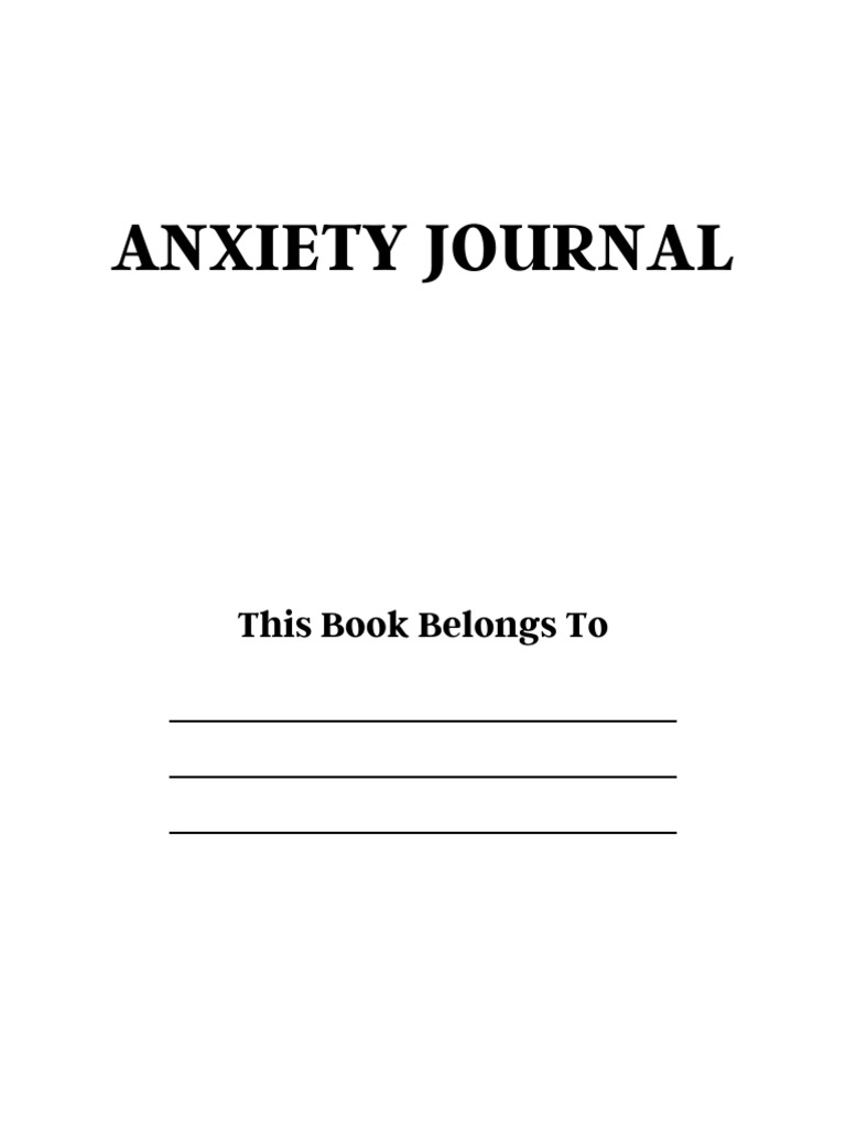 Anxiety Journal | PDF | Anxiety | Mental Health
