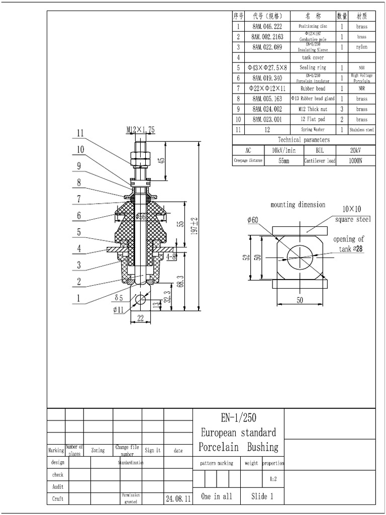 1kV 250A Revised EU Standard | PDF