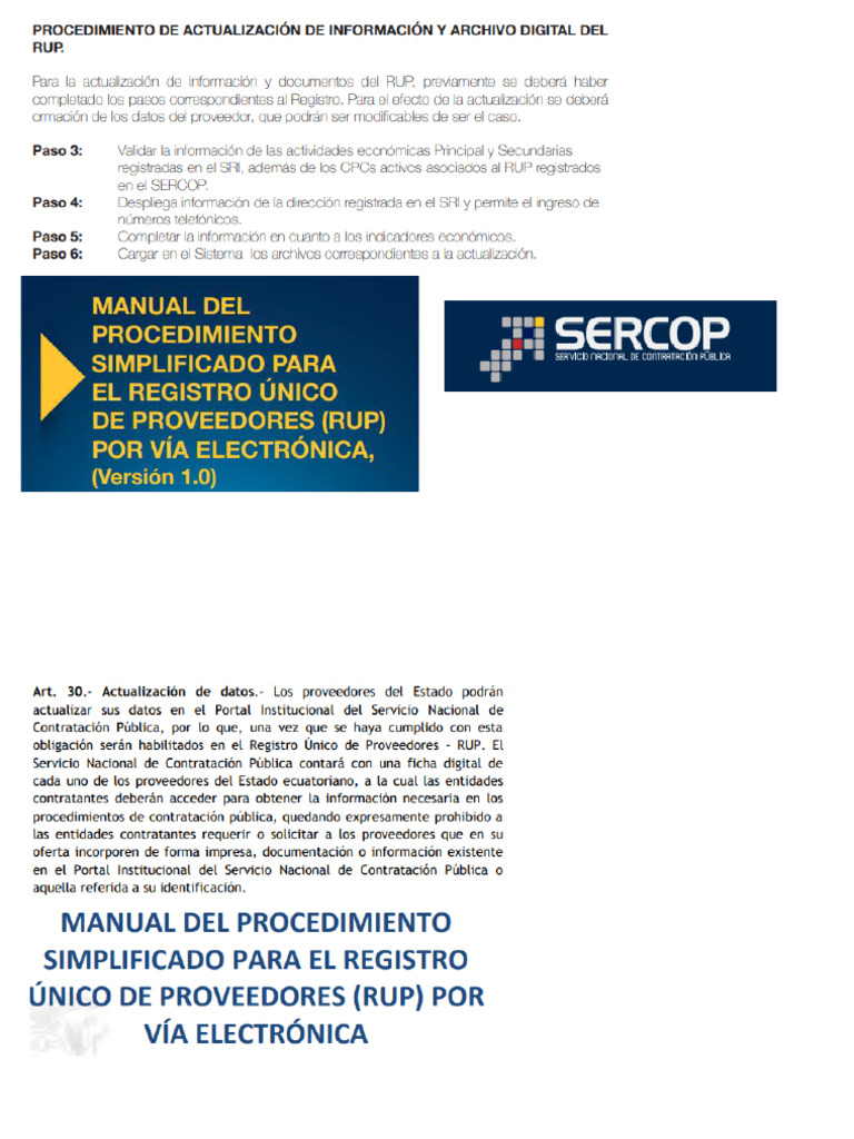 Sercop Manuales | PDF