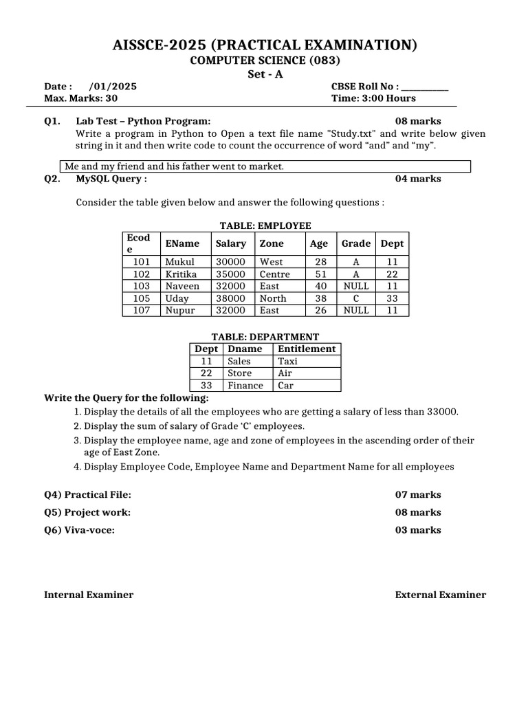 Practrical_QP_2025 | PDF | Computing | Data Management