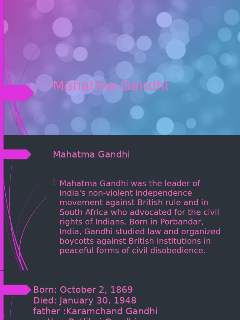 Mahatma Gandhi | PDF