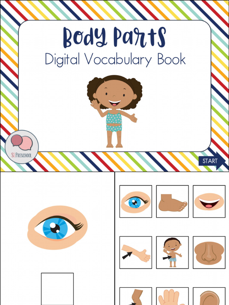 Digital Body Parts Book - No Print | PDF