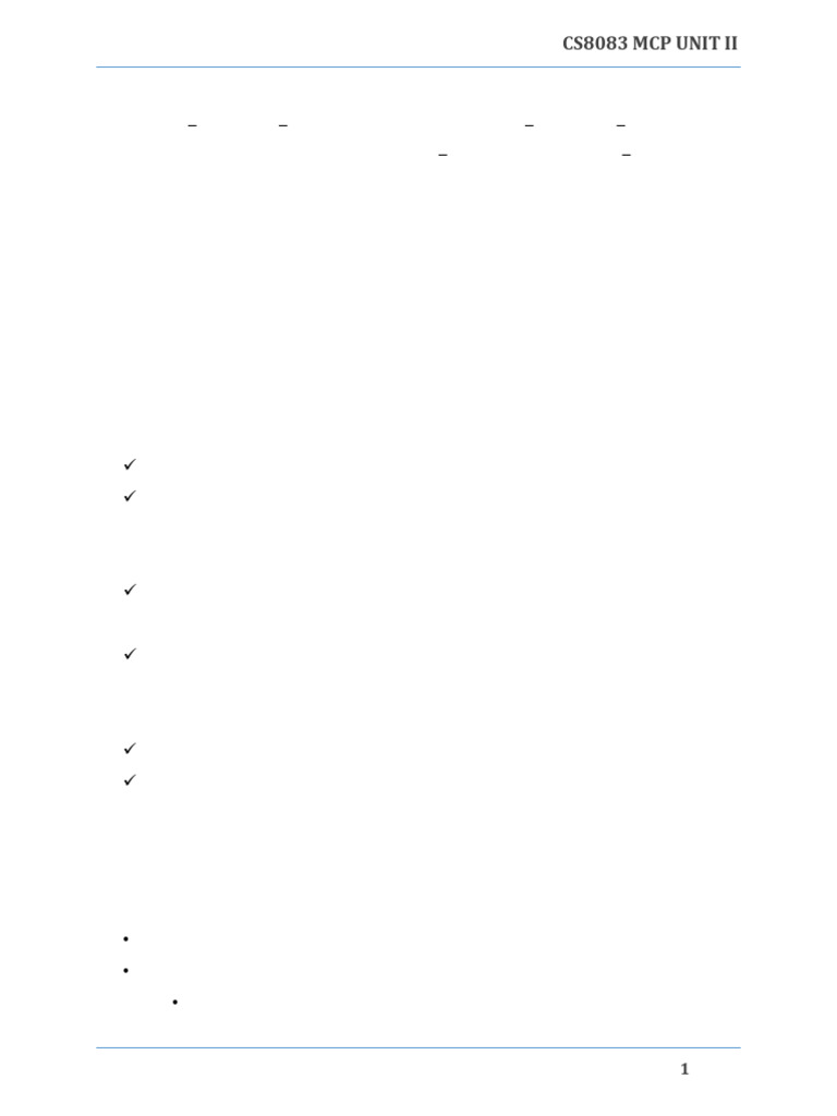 Updated Cs8083 Mcp Unit Ii Notes Pdf Central Processing Unit 7510