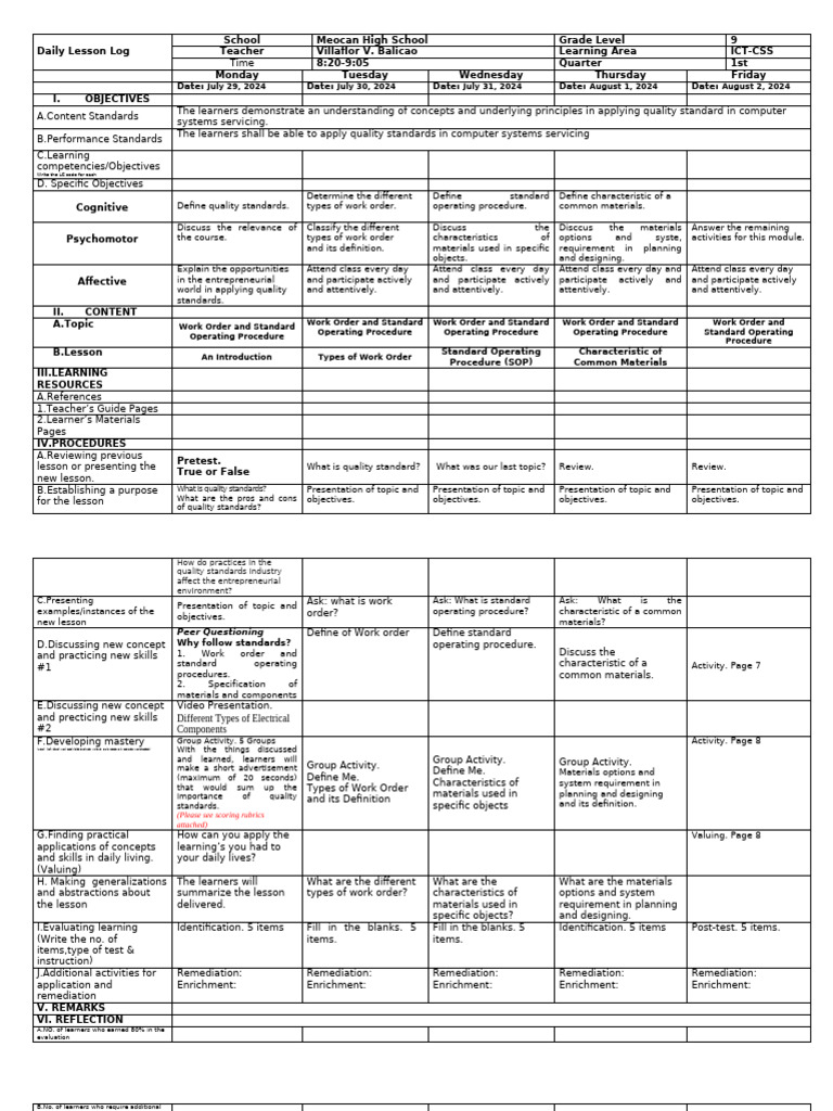 CSS 9 DLL q1w1 | PDF | Learning | Cognitive Psychology