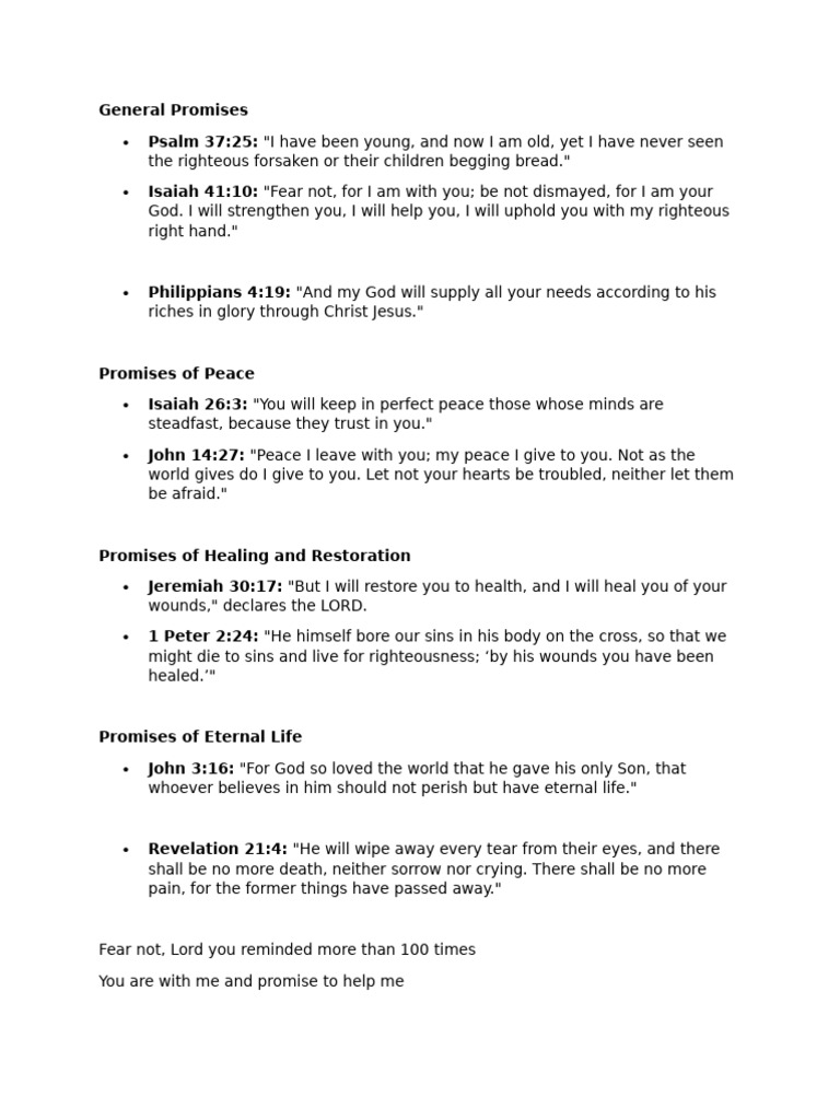 Gods Promises | PDF