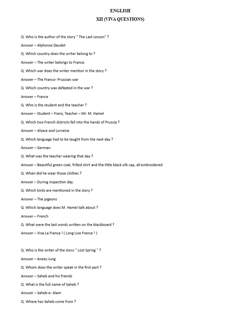 PRACTICAL VIVA QUESTIONS 12 CLASS | PDF