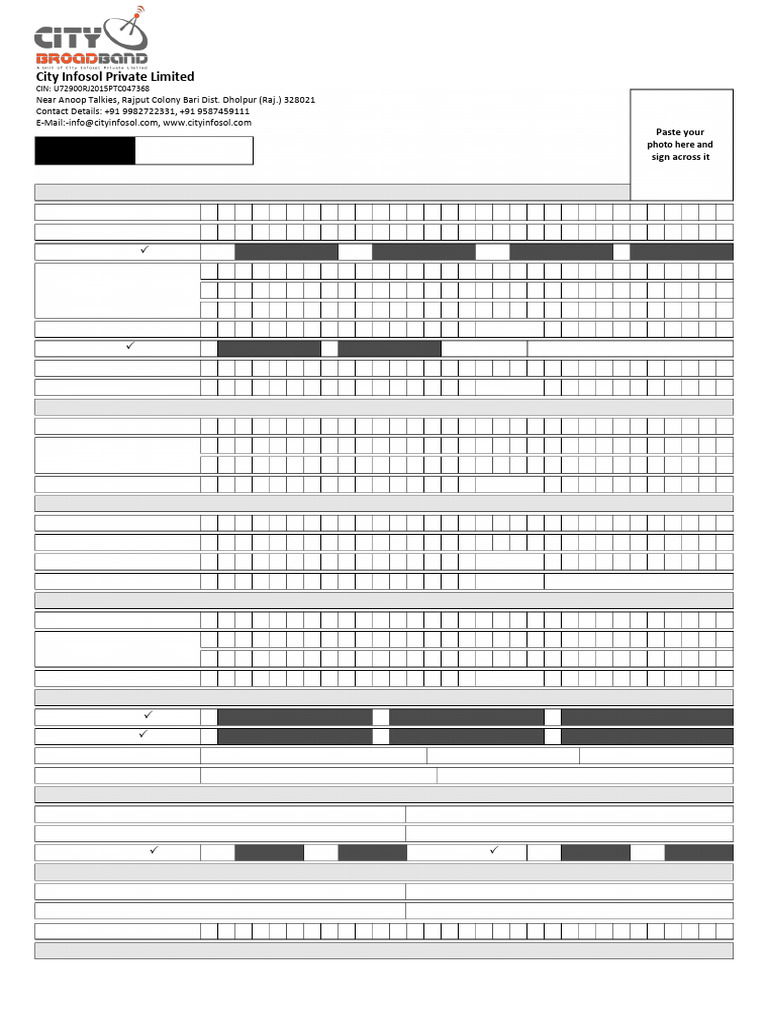 Customer Application Form | PDF | Customer Premises Equipment ...