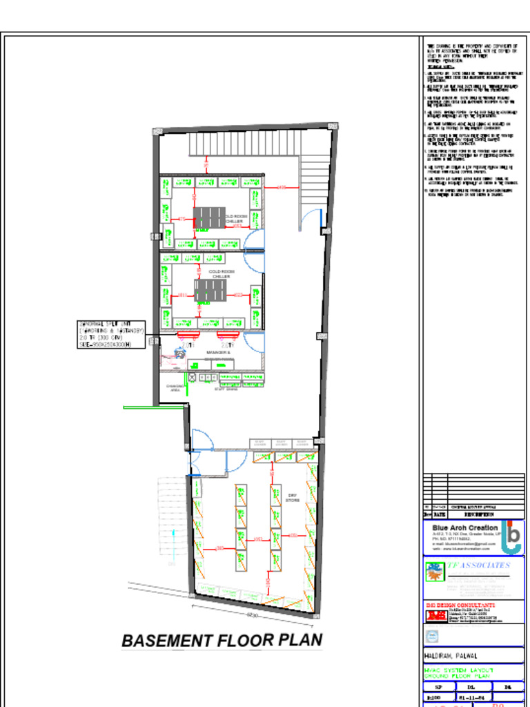 Haldiram Palwal HVAC Layouts Basement | PDF | Interior Design | Room
