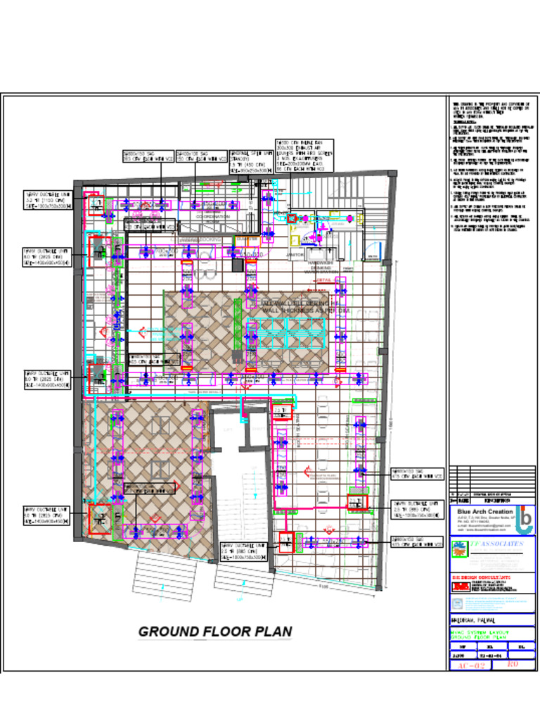 Haldiram Palwal HVAC Layouts Ground Floor | PDF | Architectural Elements | Building