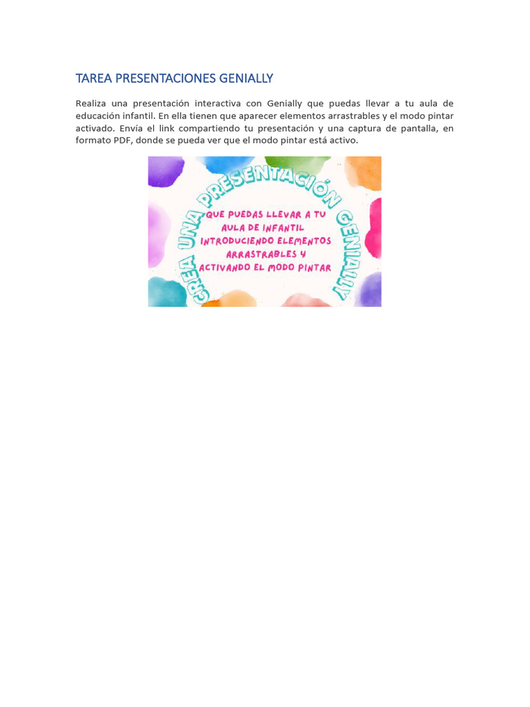 Tarea Presentaciones Genially | PDF