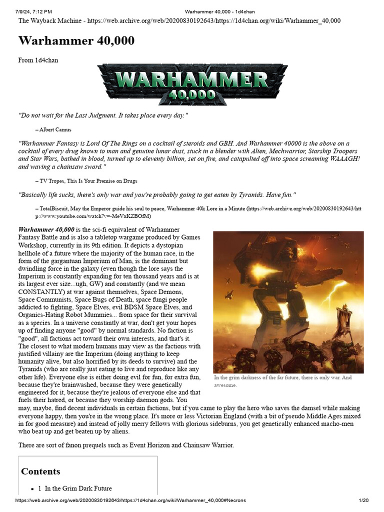 Warhammer 40,000 Overview | PDF