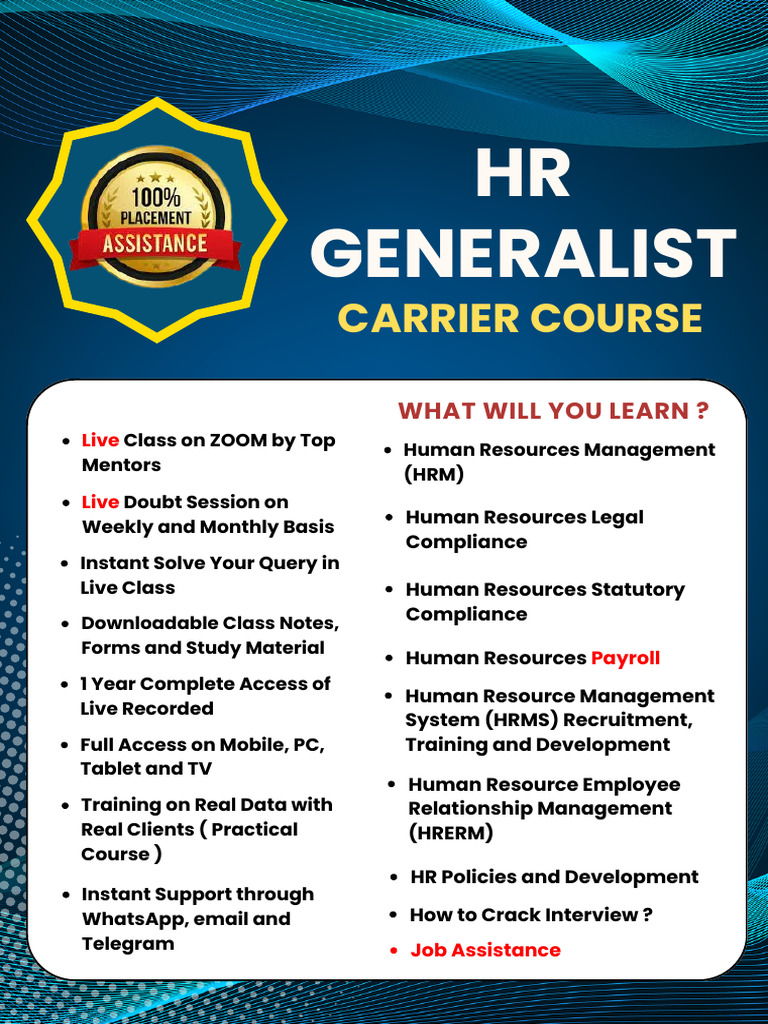 HR Generalist Course 2025 | PDF | Human Resource Management | Employment