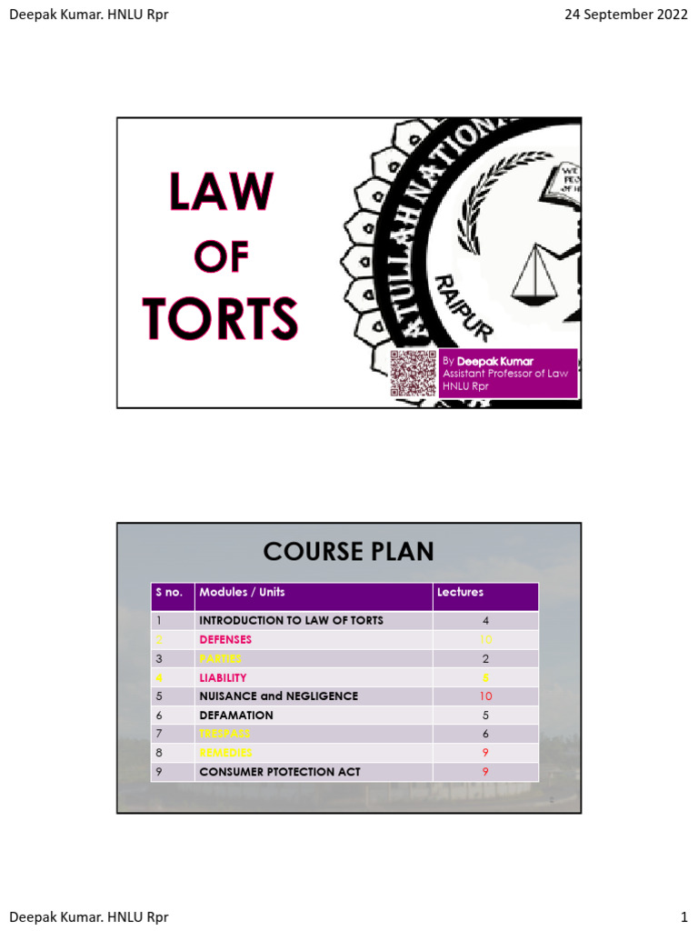 Torts PPT Compiled[1][1] | PDF | Tort | Damages