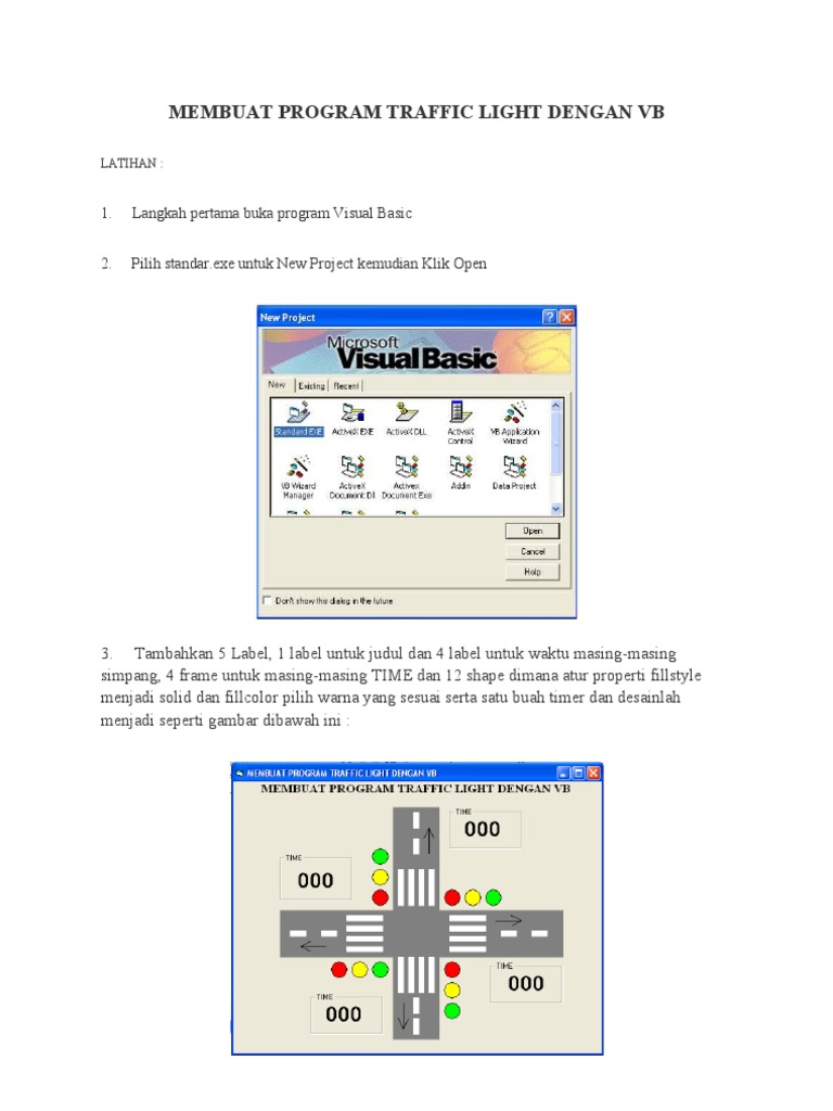 Membuat Program Traffic Light Dengan Visual Basic | PDF