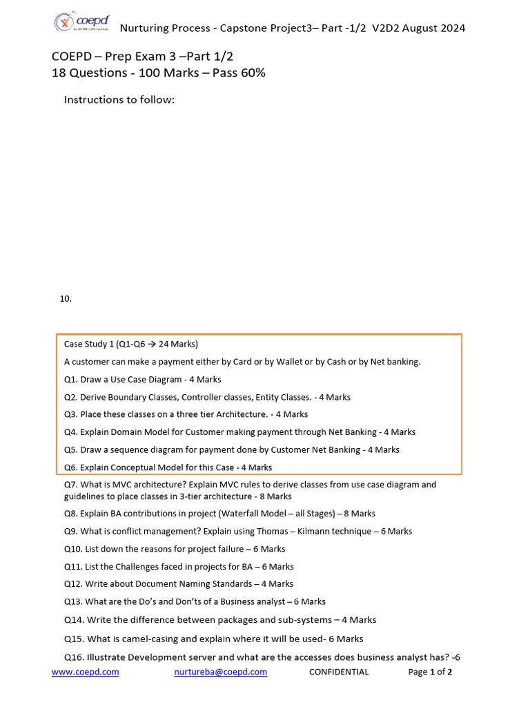 Capstone Project Prep Exam Guide | PDF | Computing