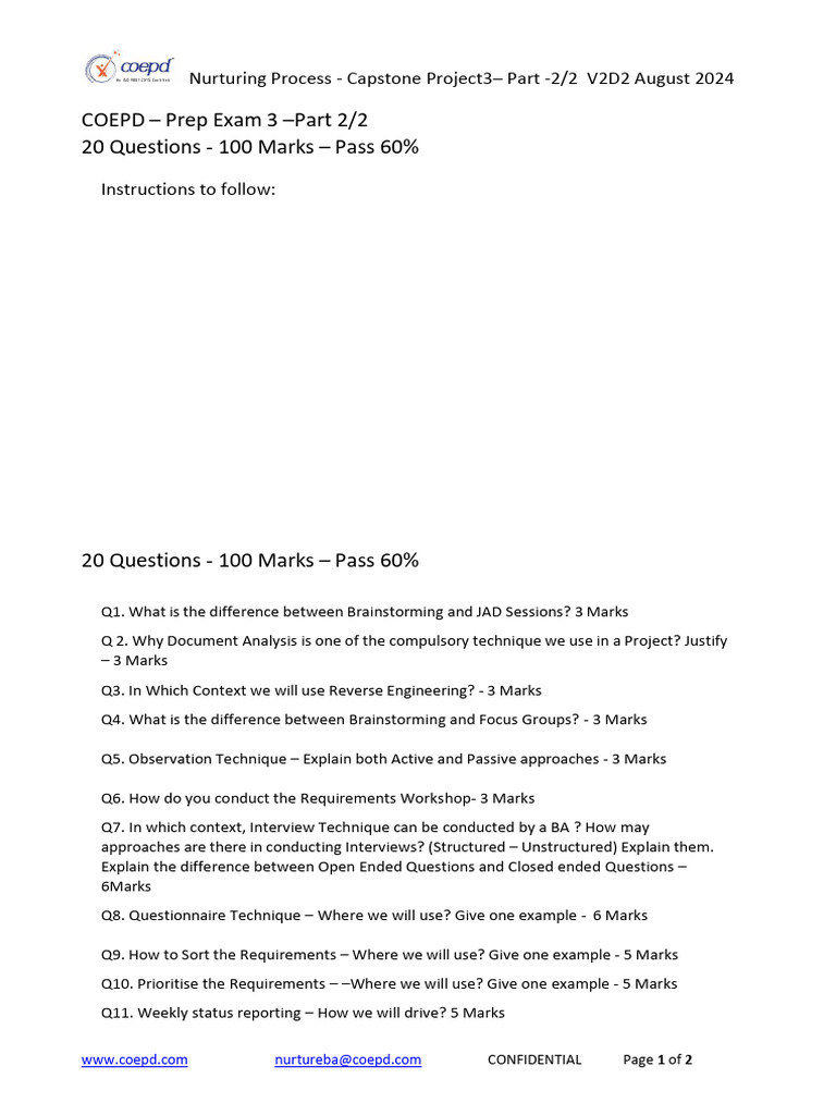 Capstone B.A Exposure 2 Q | PDF