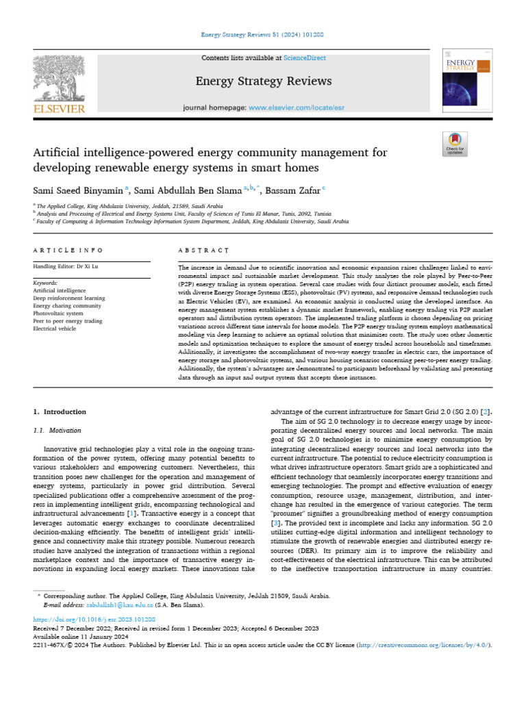 Energy Strategy Reviews: Sami Saeed Binyamin, Sami Abdullah Ben Slama ...