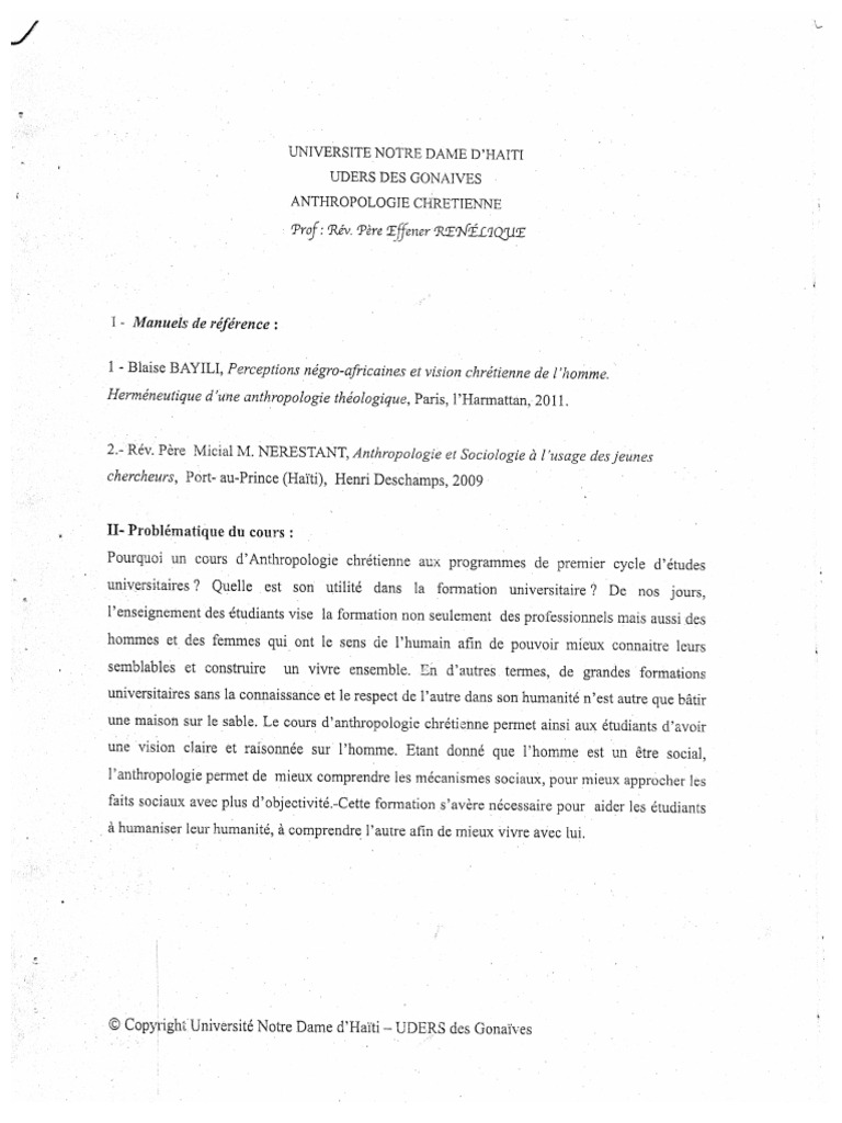 Anthropologie Undh | PDF