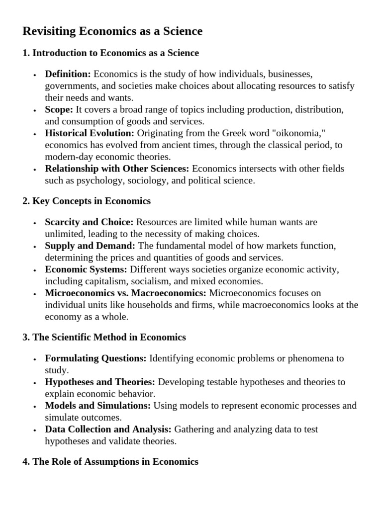 Economics as a Science Explained | PDF | Economics | Microeconomics