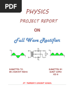 Full Wave Rectifier Class 12 Project | PDF | Rectifier | Diode