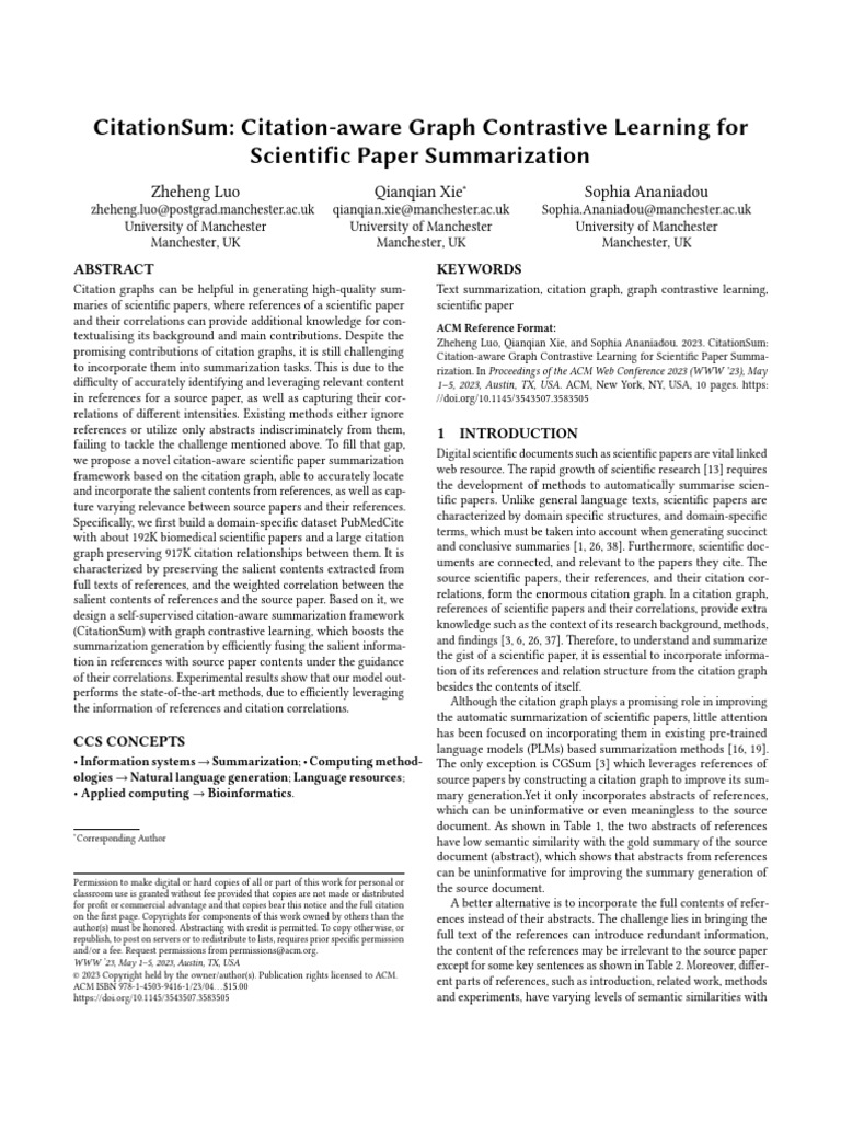 Citation-Aware Graph Contrastive Learning For | PDF | Applied Mathematics