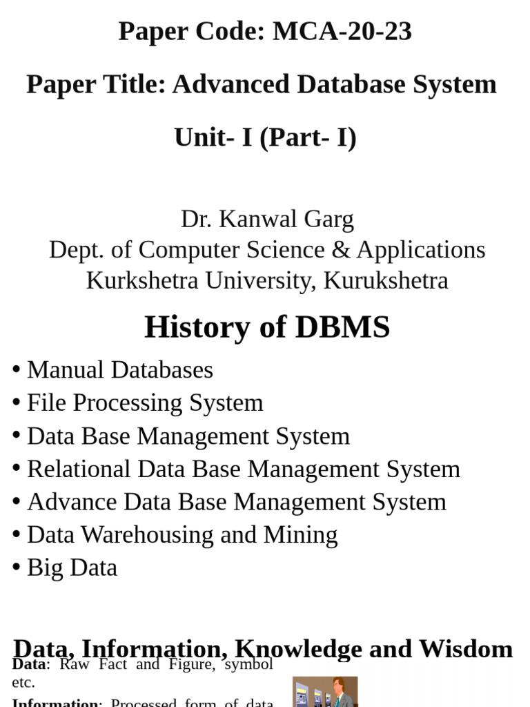 Adms Unit 1 Ppt1 | PDF | Databases | Database Schema