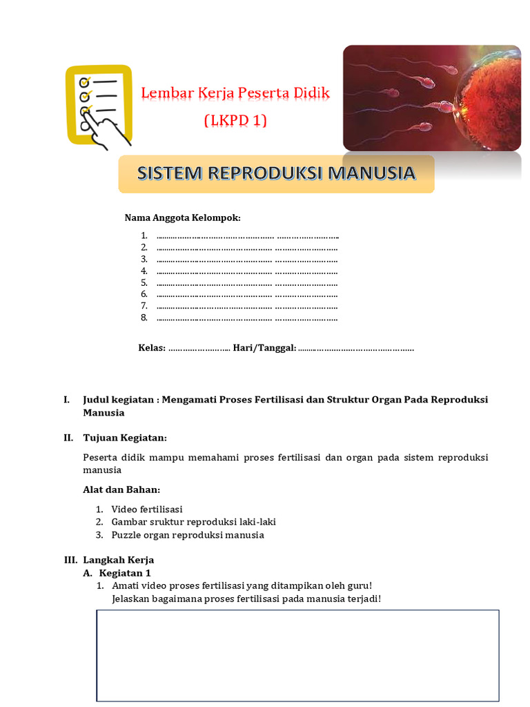 LKPD-Praktikum IPA KELAS 3 (REPRO) | PDF