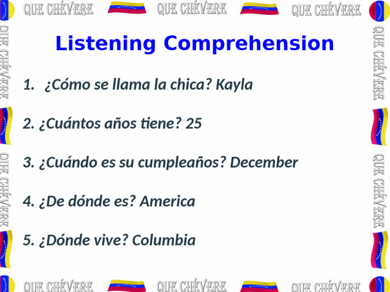 Listening Comprehension | PDF