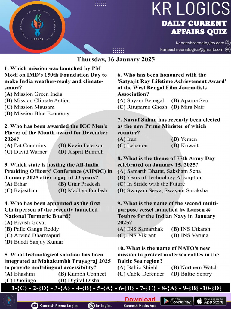 16-Jan-25 - Curr - Aff.E - Kaneesh Maths-DS | PDF
