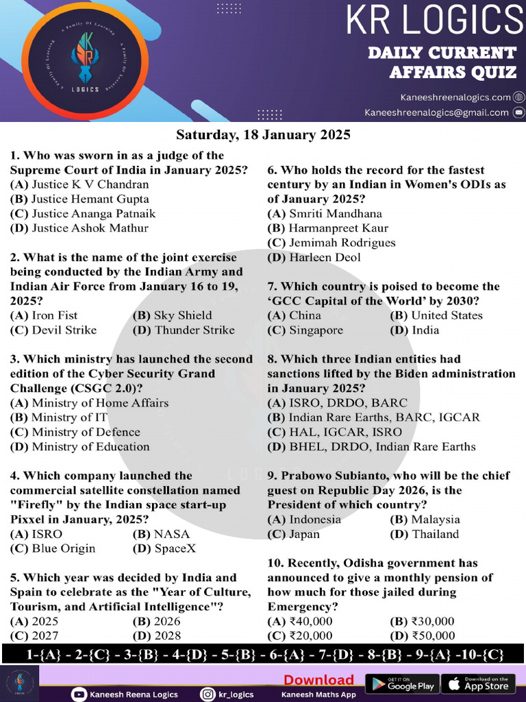 18-Jan-25 - Curr - Aff.E - Kaneesh Maths-DS | PDF
