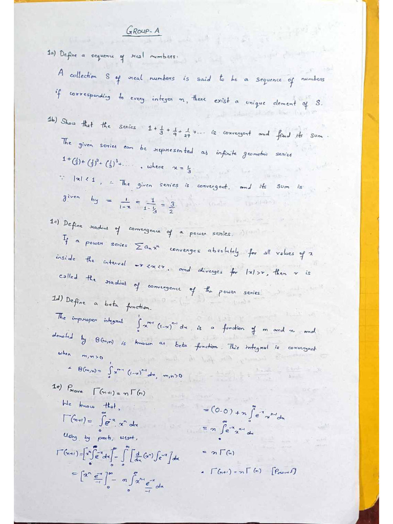 Maths PYQ 2023 Solutions | PDF