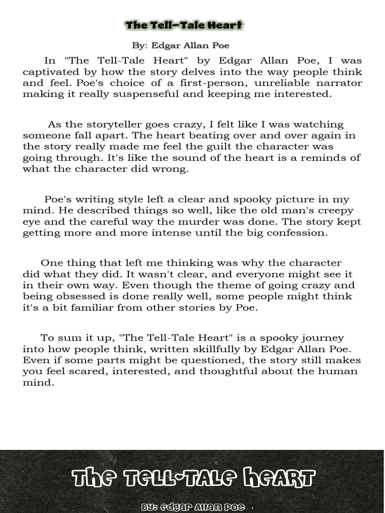 Sample Critique - The Tell Tale Heart | PDF