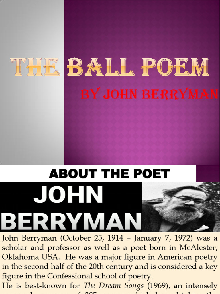 John Berryman's "The Ball Poem" Analysis | PDF
