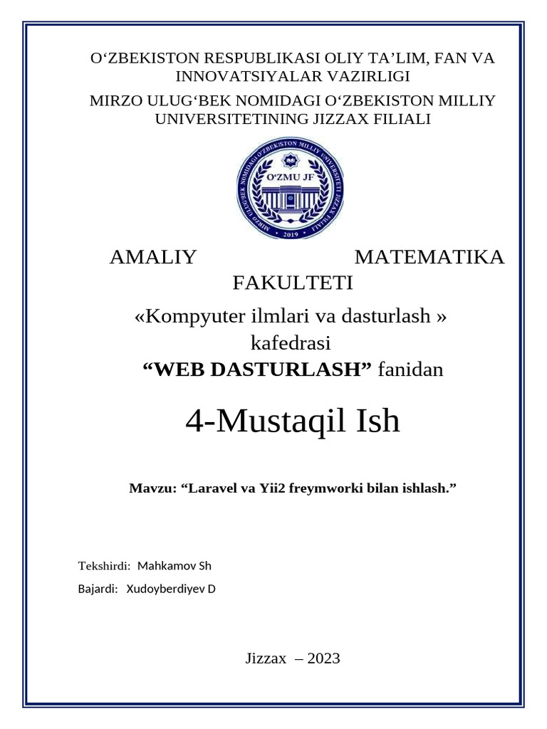 Web dasturlash | PDF