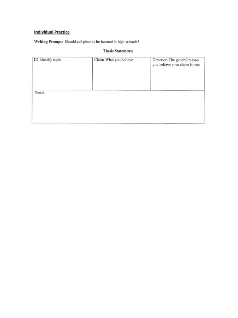 How To Write A Thesis Statement. | PDF