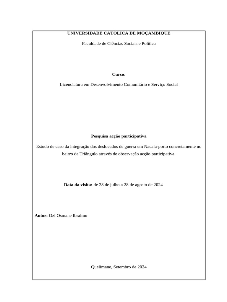 Relatorio Final de Estagio-Ozi | PDF