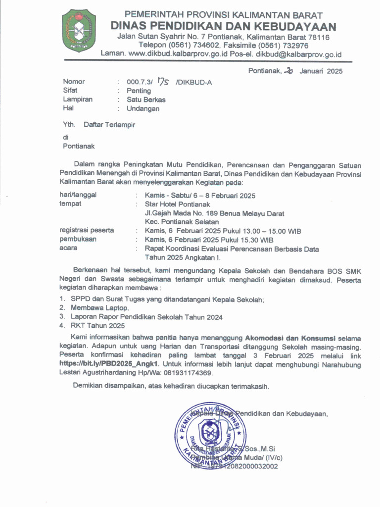 Undangan Rakor PBD angkatan 1 | PDF