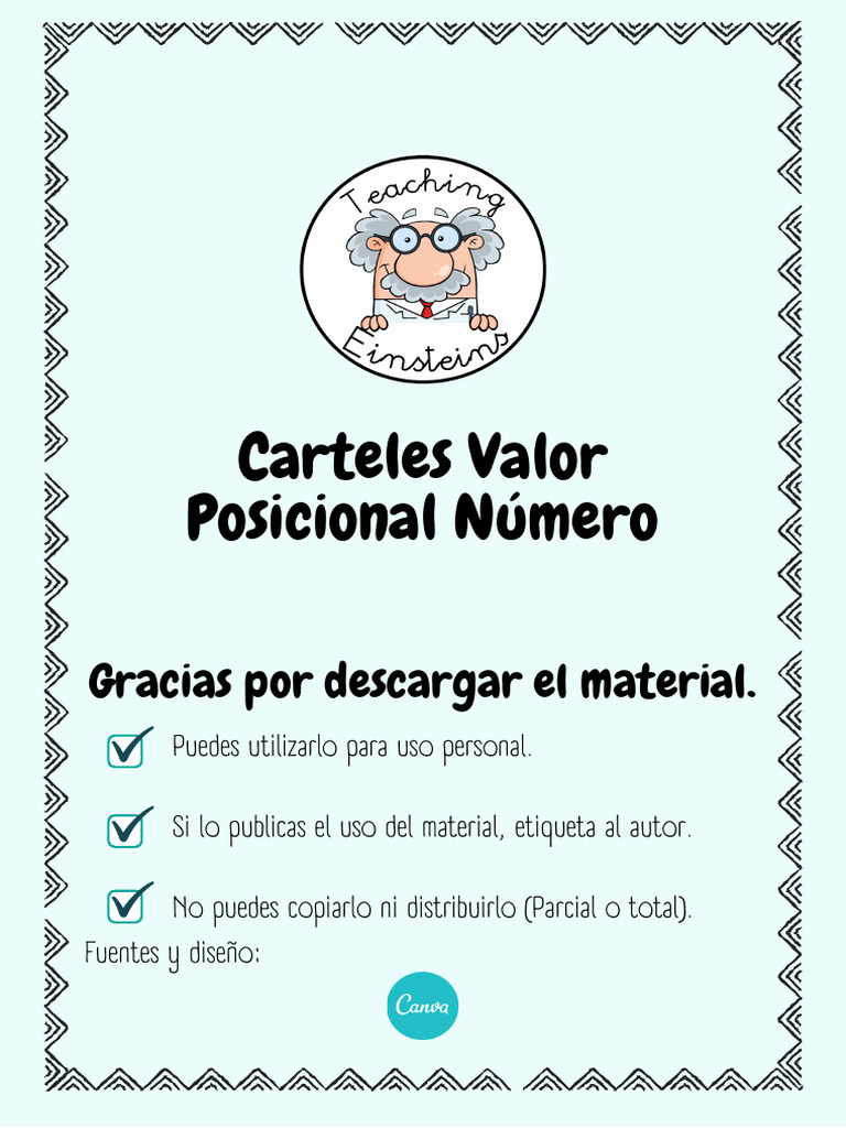 Carteles Valor Posicional Número | PDF
