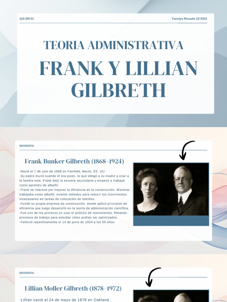Teoría Administrativa de Gilbreth | PDF