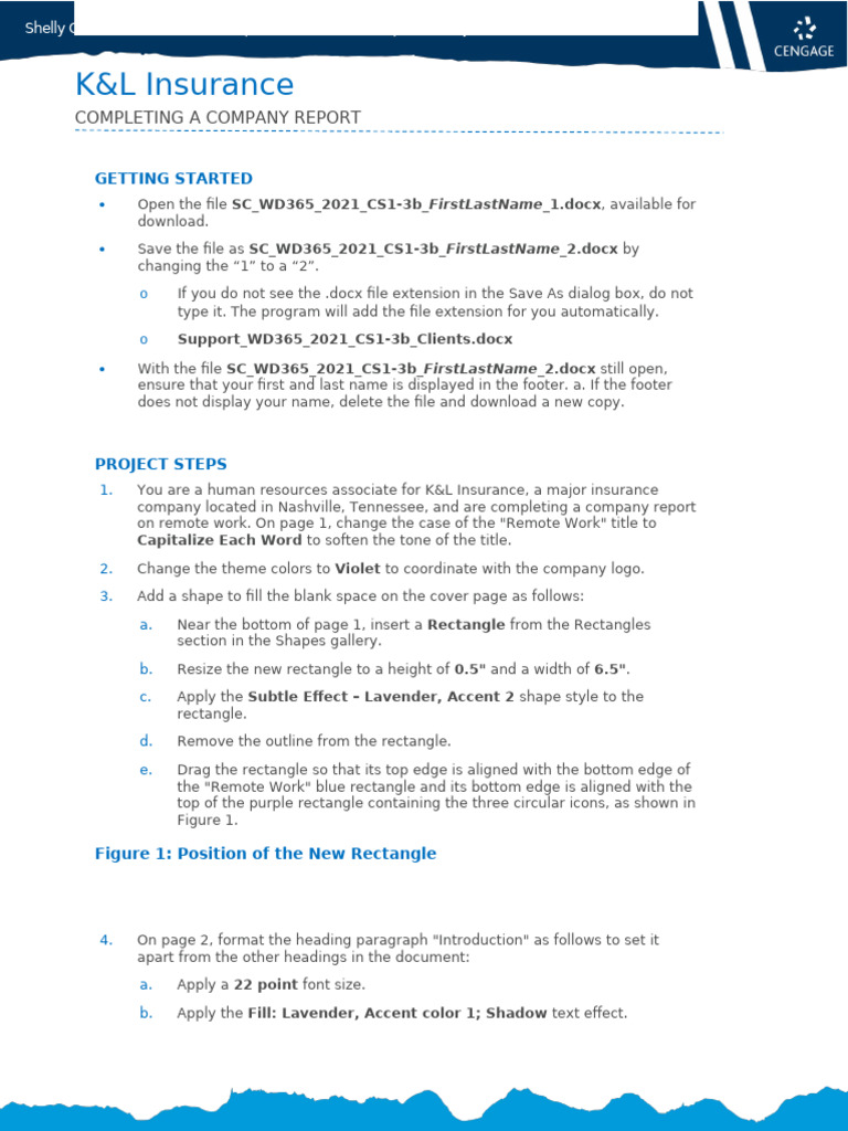 K&L Insurance Company Report Instructions | PDF | Paragraph | Text