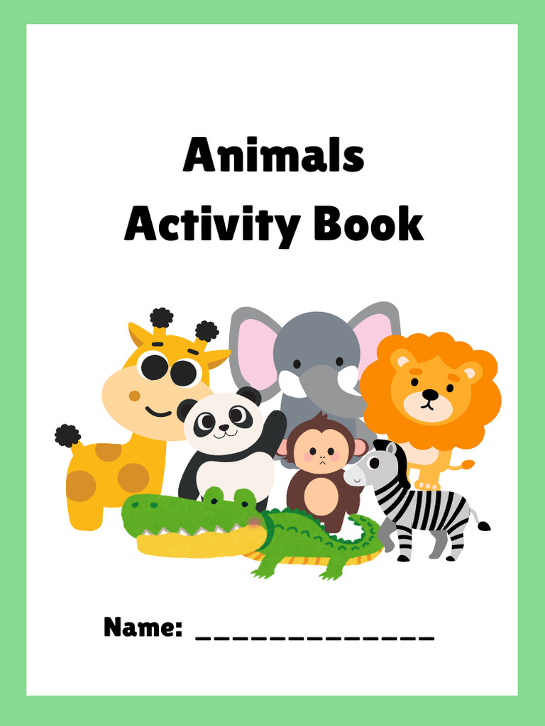 Animals Activity Book - 20250128 - 221959 - 0000 | PDF