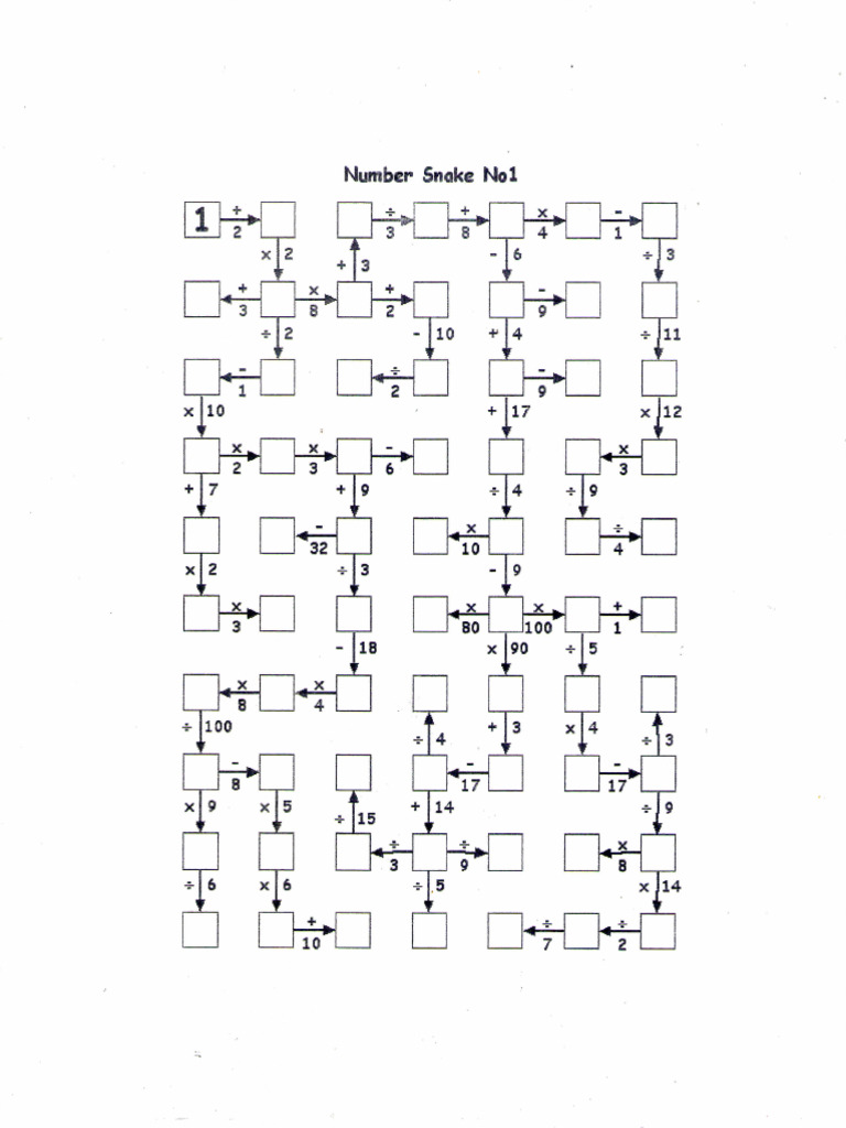 Number Snake | PDF